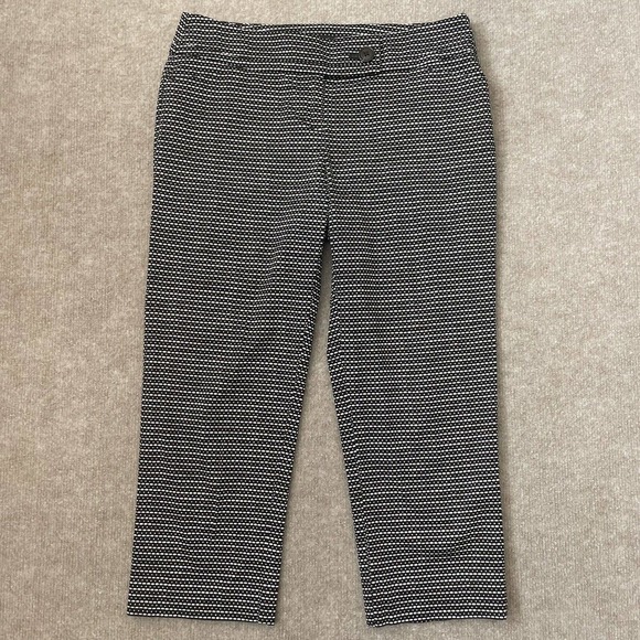 Ann Taylor | Pants & Jumpsuits | Ann Taylor Pants Womens P 0 Petite Black White Cropped ...